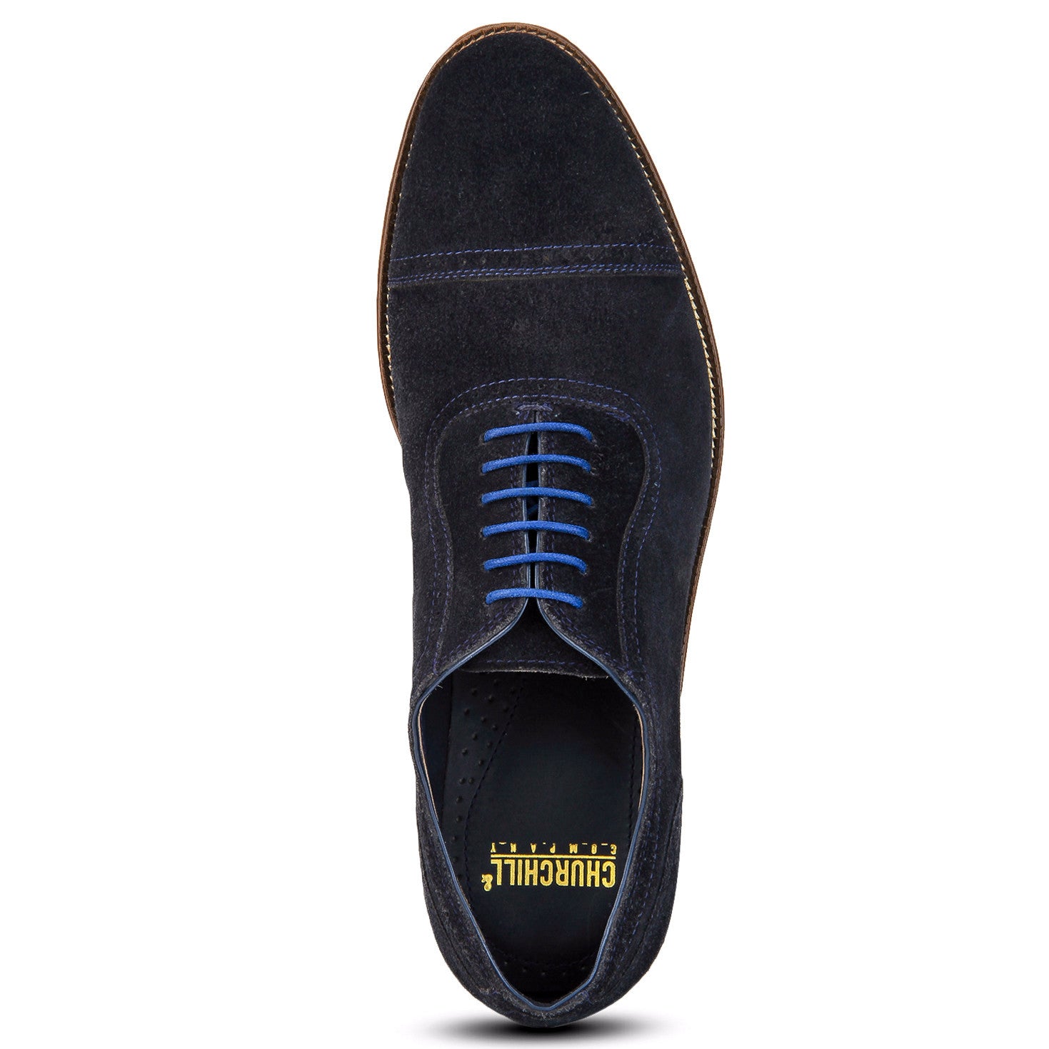 Churchillshoes: Blue Suede leather shoes online - Men formal shoes ...